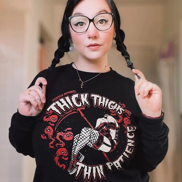 Murder Apparel | Tops | New Murder Apparel Thick Thighs Thin Patience ...